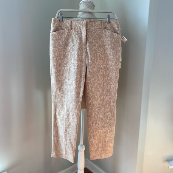 Kenar | Pants & Jumpsuits | Nwt Kenar Tan Cream Geometric Print Cotton ...